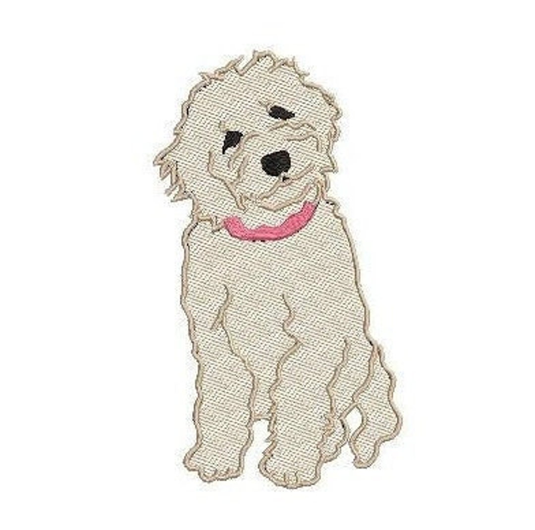 Doodle Dog Sketch Embroidery Design, Golden Doodle Embroidery Design - Etsy