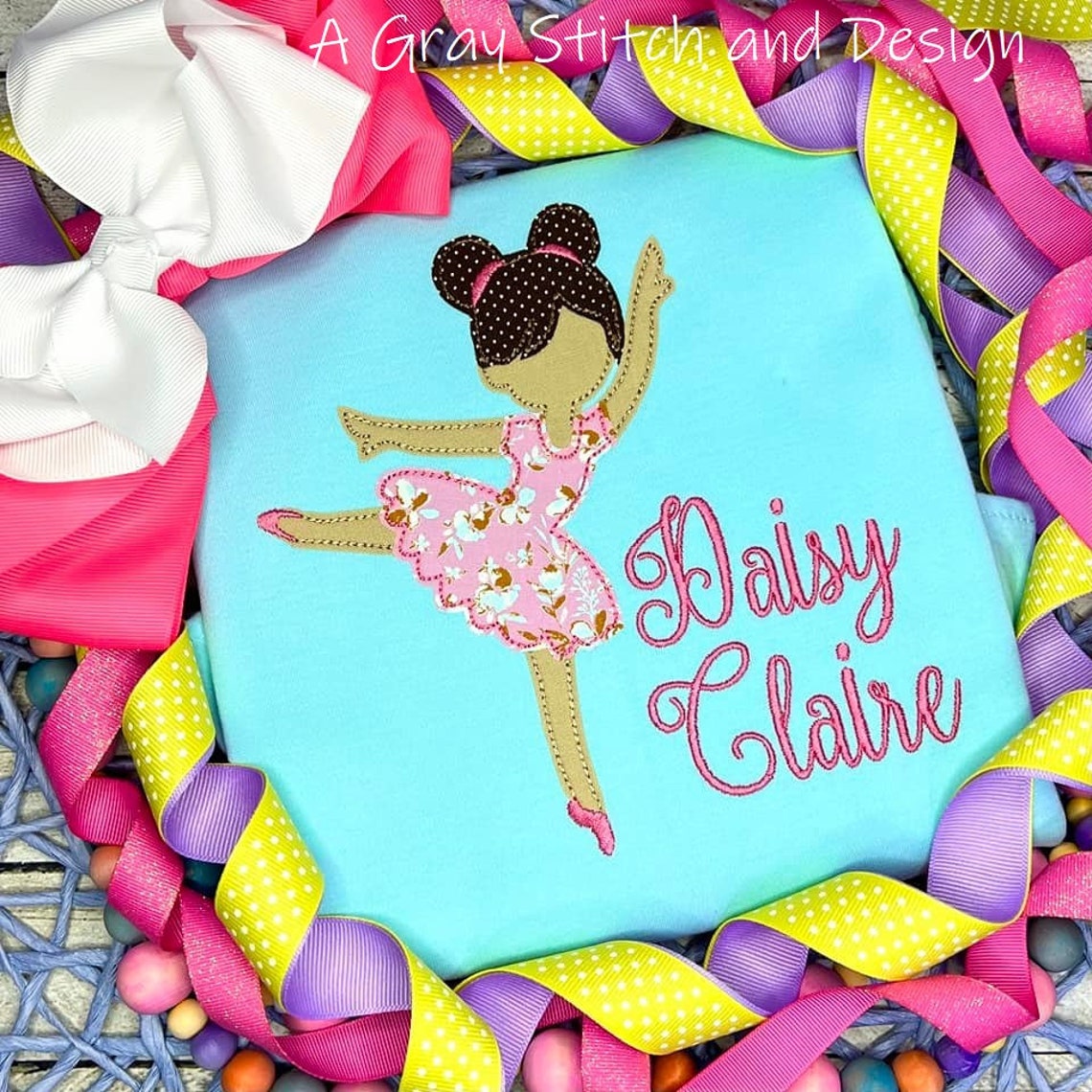 Ballerina Quick Stitch Applique Design Beautiful Ballet Girl - Etsy