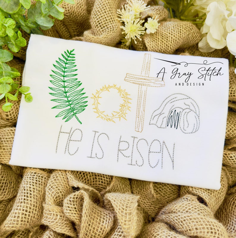Biblical Elements Easter Good Friday Resurrection Sunday Vintage Stitch ...