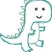 Sketchy Cutie Dino Embroidery Design Quick Stitch Sketchy Embroidery ...