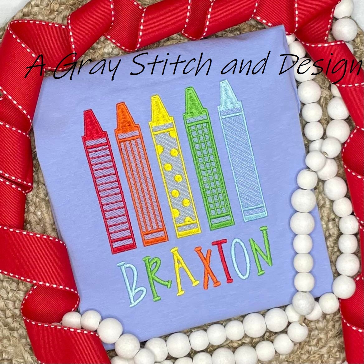 Sketch Fill Embroidery Design Crayons Quick Stitch - Etsy