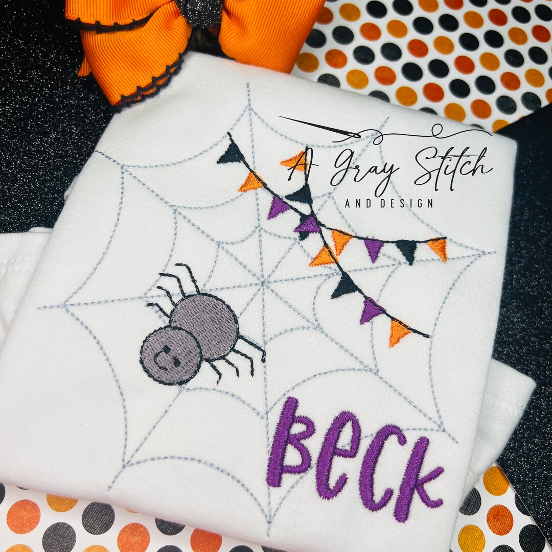 Party Spider Web With Fill Stitch Spider Machine Embroidery Design - Etsy
