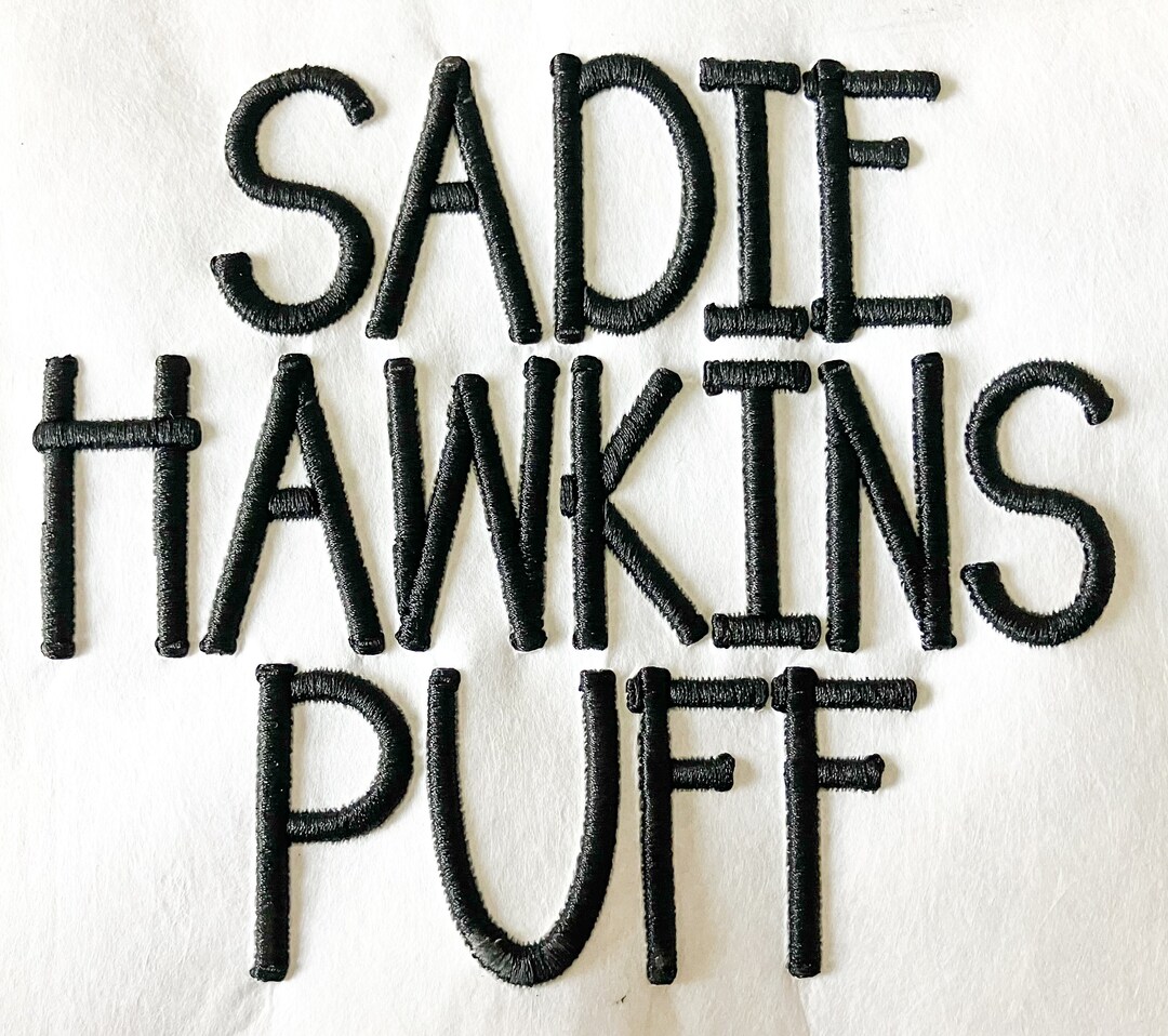 Sadie Hawkins Puff 3D Machine Embroidery Font Full Alphabet Uppercase ...