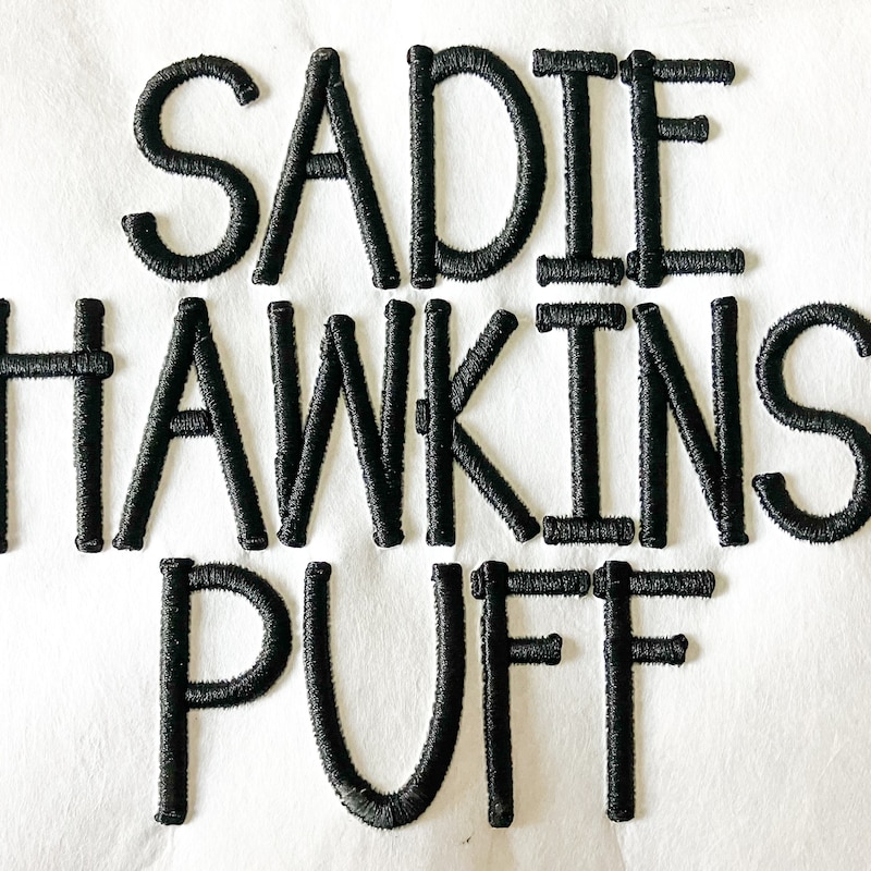 3d Puff Embroidery Font - Etsy