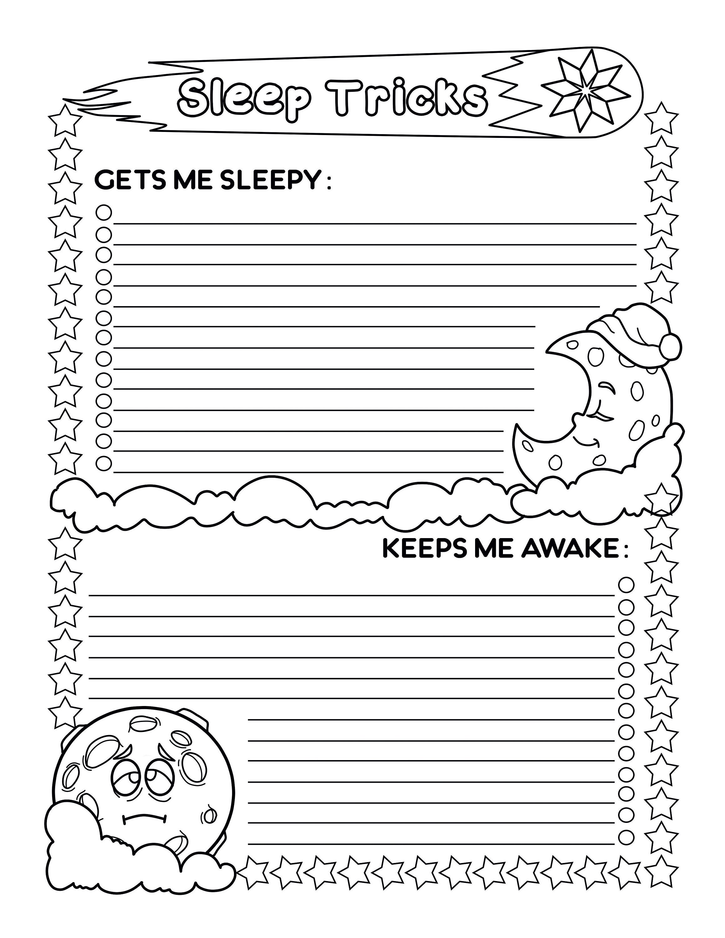 21 COLORING PAGES Dream and Sleep Journal Adult Coloring Book ; Self ...