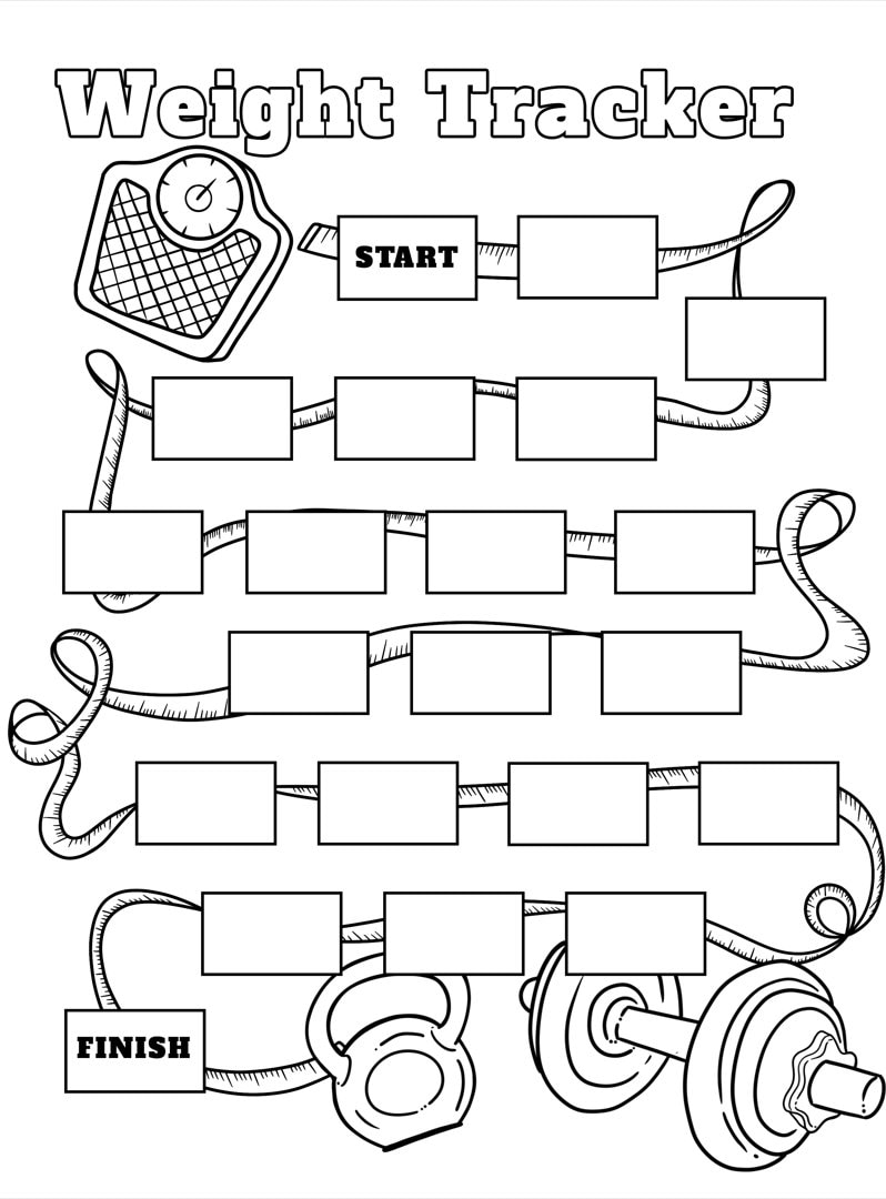 25 COLORING PAGES Fitness Planner and Tracker Adult Coloring Book ...