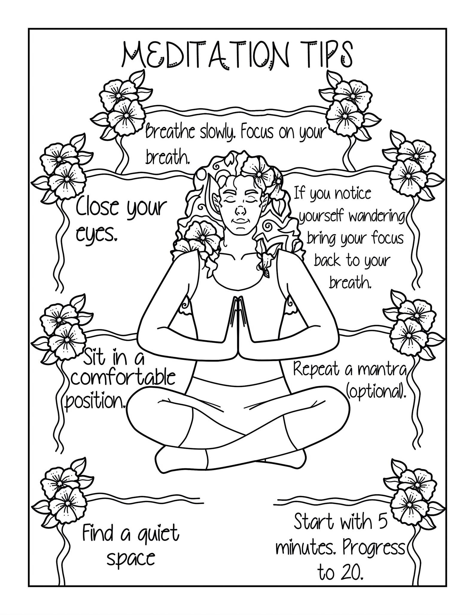 28 COLORING PAGES MEDITATION Journal Coloring Book; Self-care; Self ...