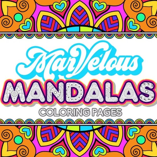 25 MANDALA COLORING Pages Adult Coloring Book volume 2 - Etsy
