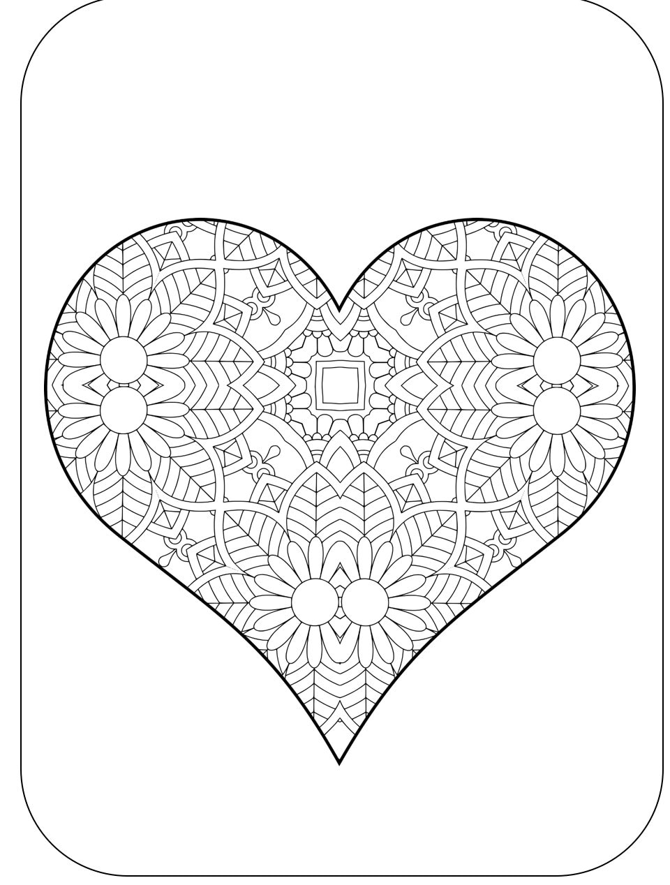 Bff Heart Coloring Pages
