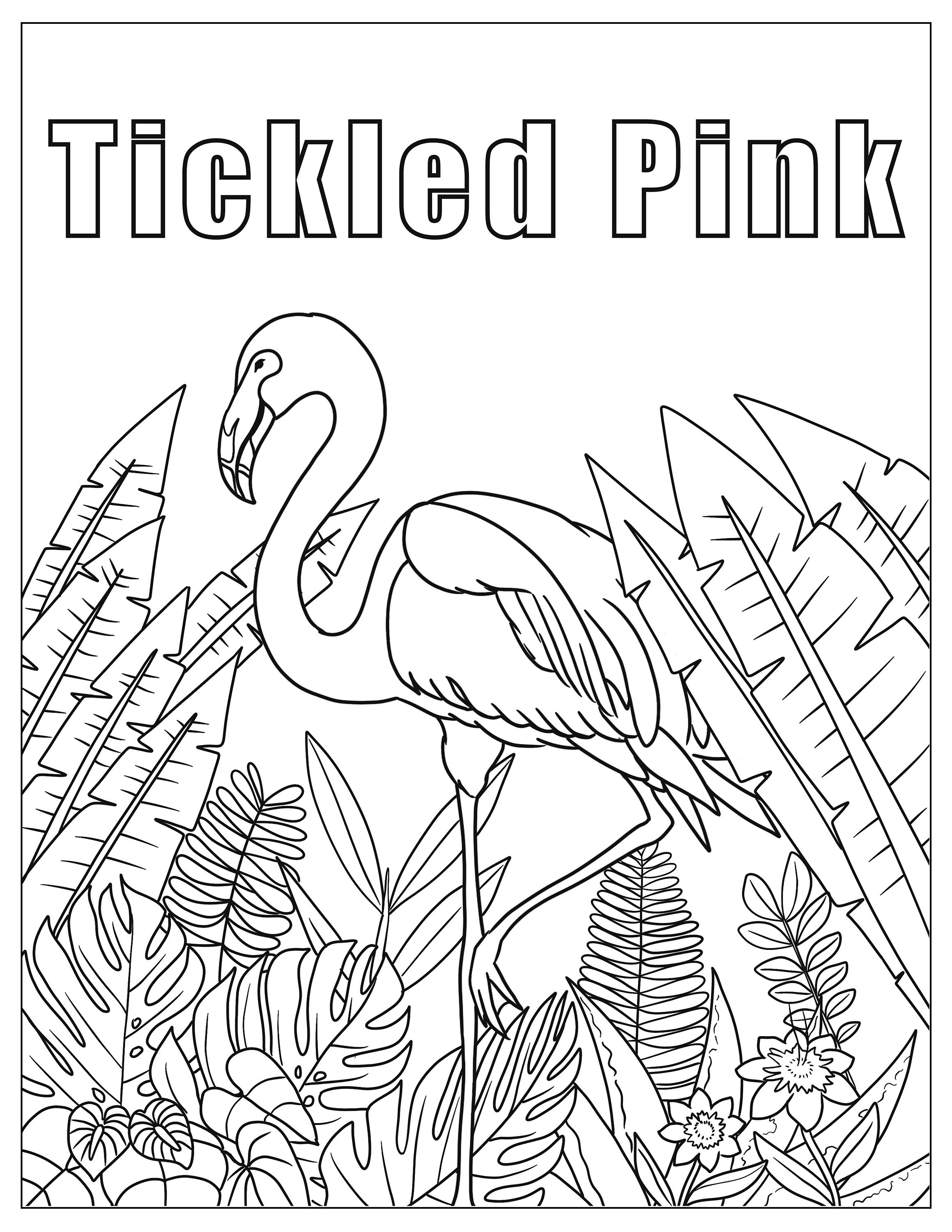 10 COLORING PAGES Flocking Flamingos Adult Coloring Book ; Meditation ...