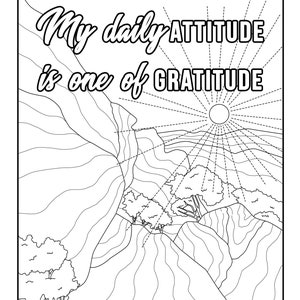 20 COLORING PAGES Amazing Affirmations Daily Gratitude Adult Coloring ...
