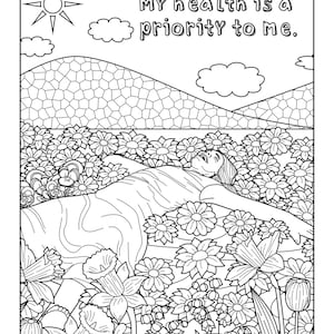 20 COLORING PAGES Amazing Affirmations Healthy Eating Adult Coloring ...