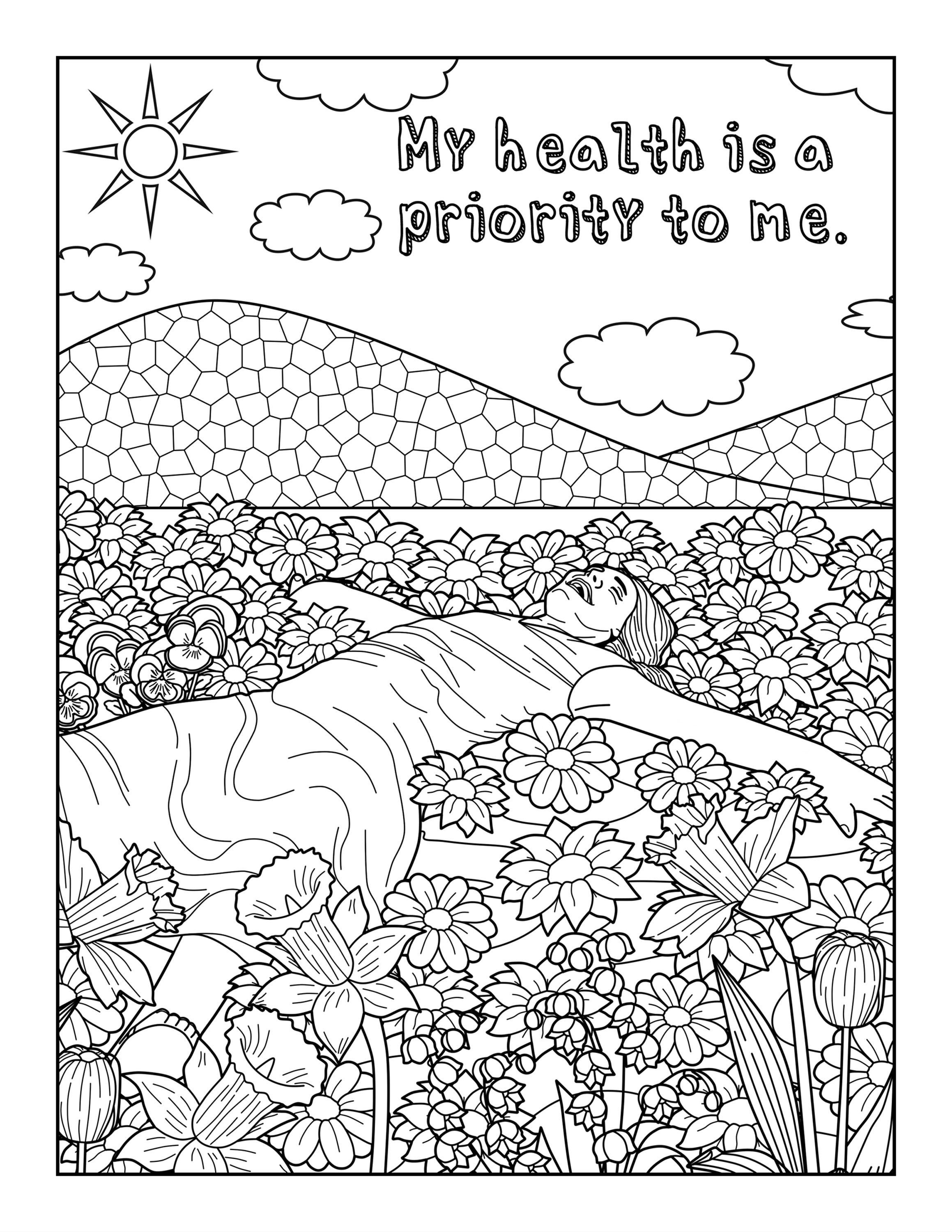 20 COLORING PAGES Amazing Affirmations Healthy Eating Adult Coloring ...