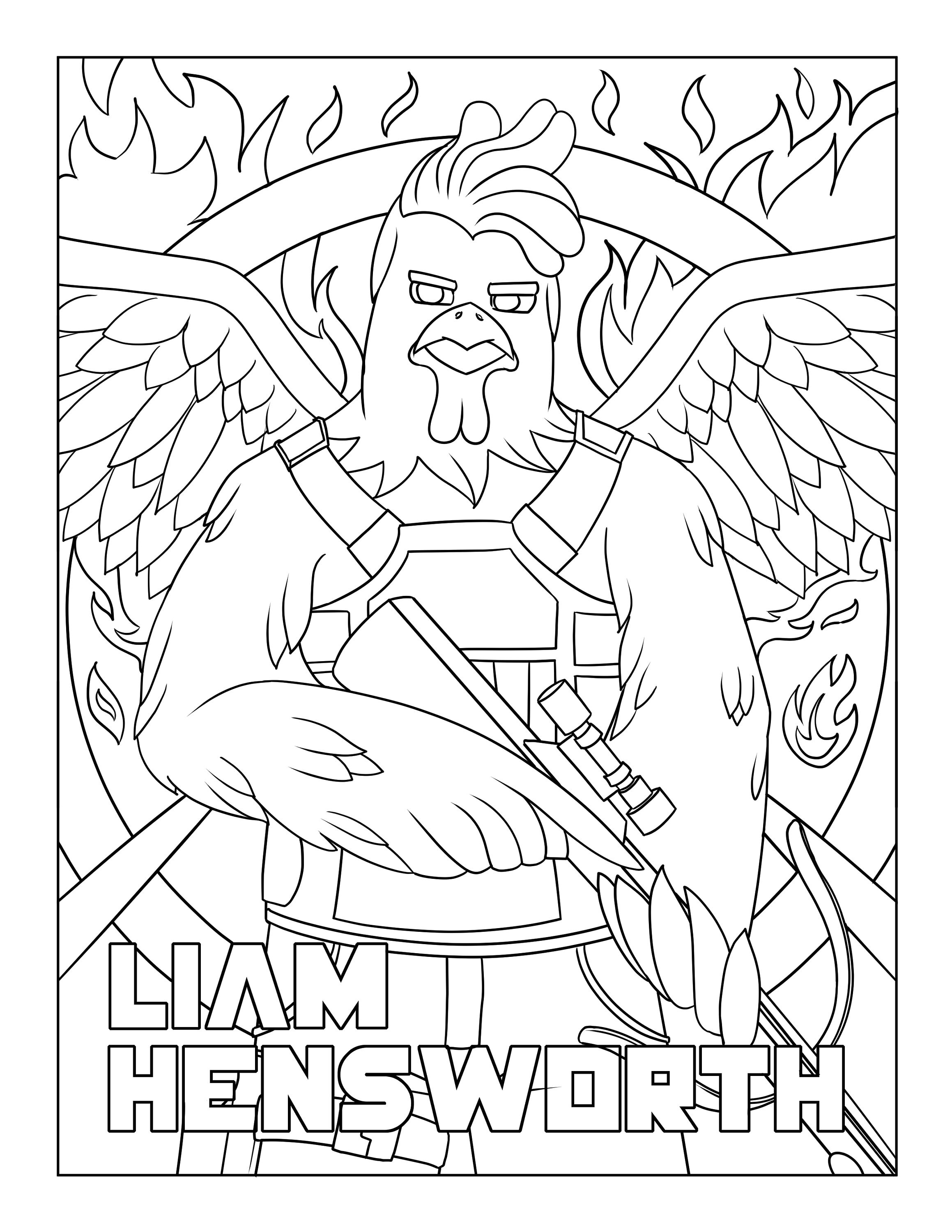 10 COLORING PAGES Doppelganger Chickens Adult Coloring Book | Etsy