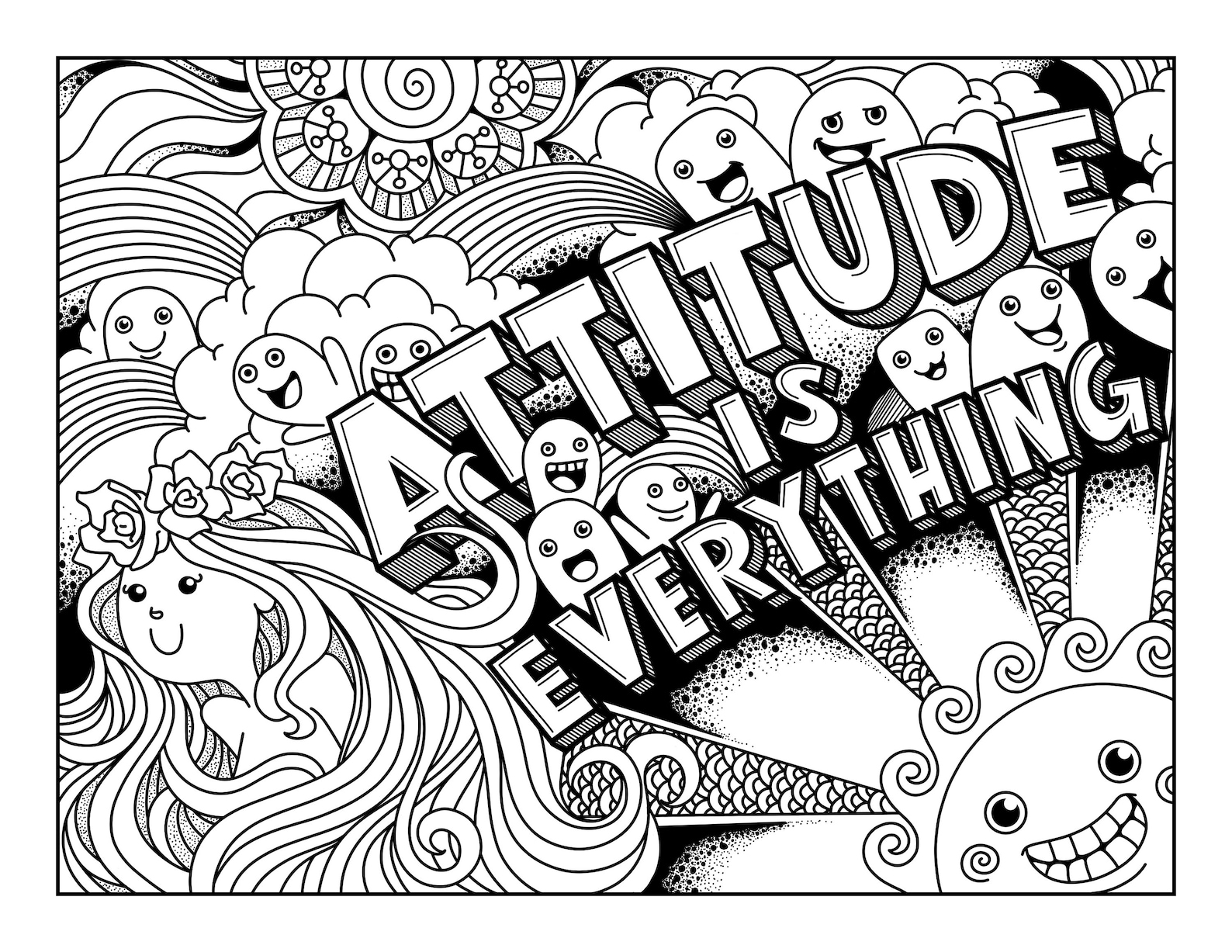 20 COLORING PAGES Adult Coloring Book (volume 1); Fun Modern Designs to ...