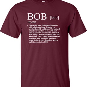 Adult Definition of Bob Funny T-shirt - Etsy