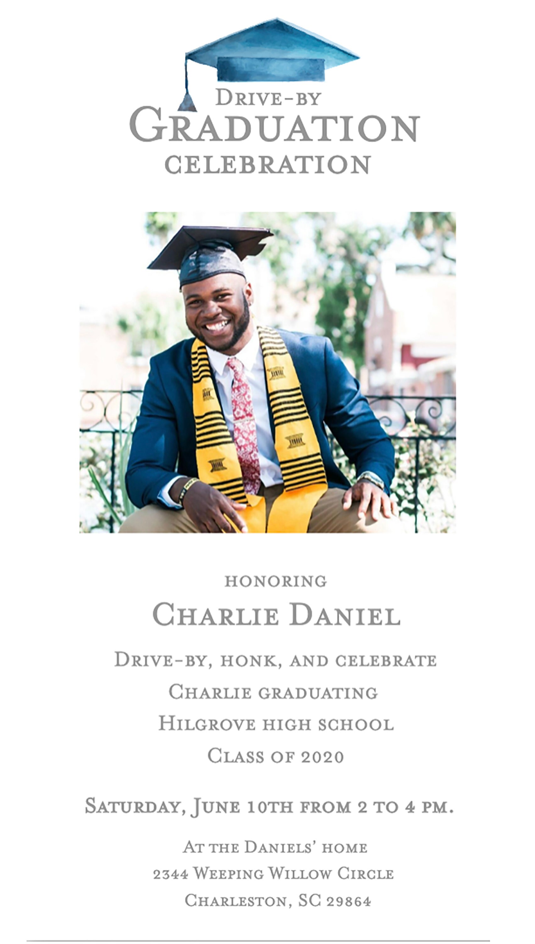 Drive by Graduation Parade Text Invitation, Social Distancing Party ...