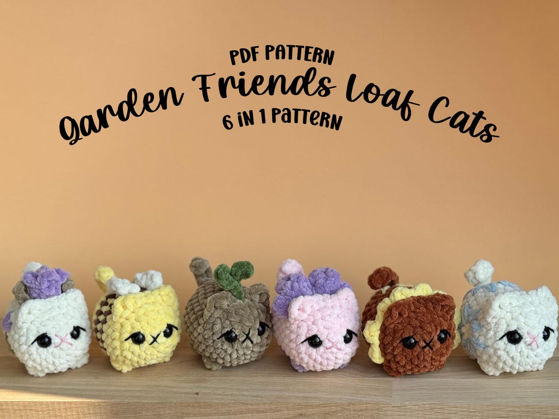 Loaf Cats Crochet Pattern: 6-in-1 Easy Amigurumi Plushie (PDF Download ...