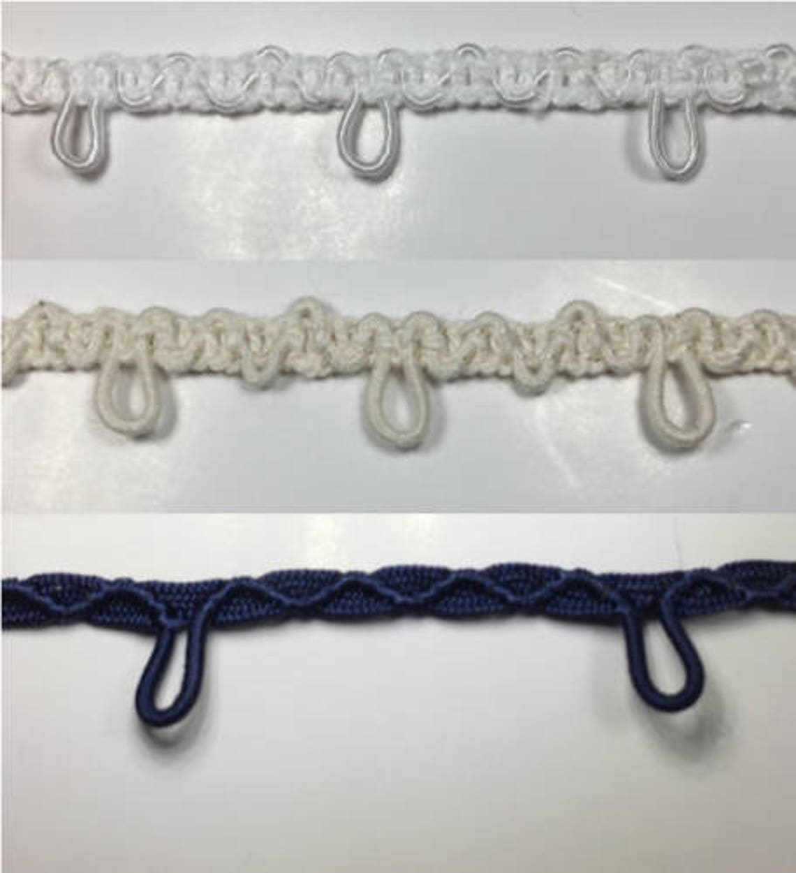 Bridal BUTTON LOOP Elastic Braid Trimming 18 Yards Many - Etsy