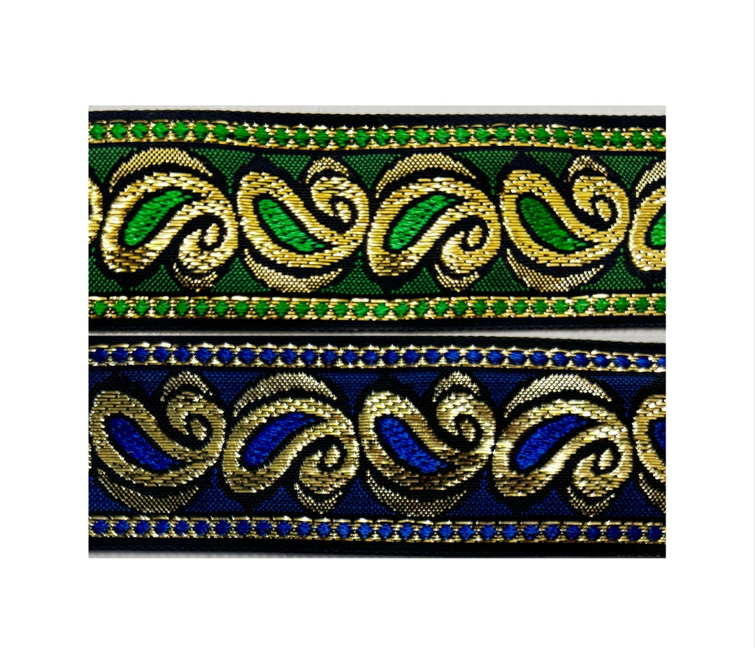 Jacquard Woven Metallic Ribbon Trim 1.5" - 5 Continuous Yards! - Etsy