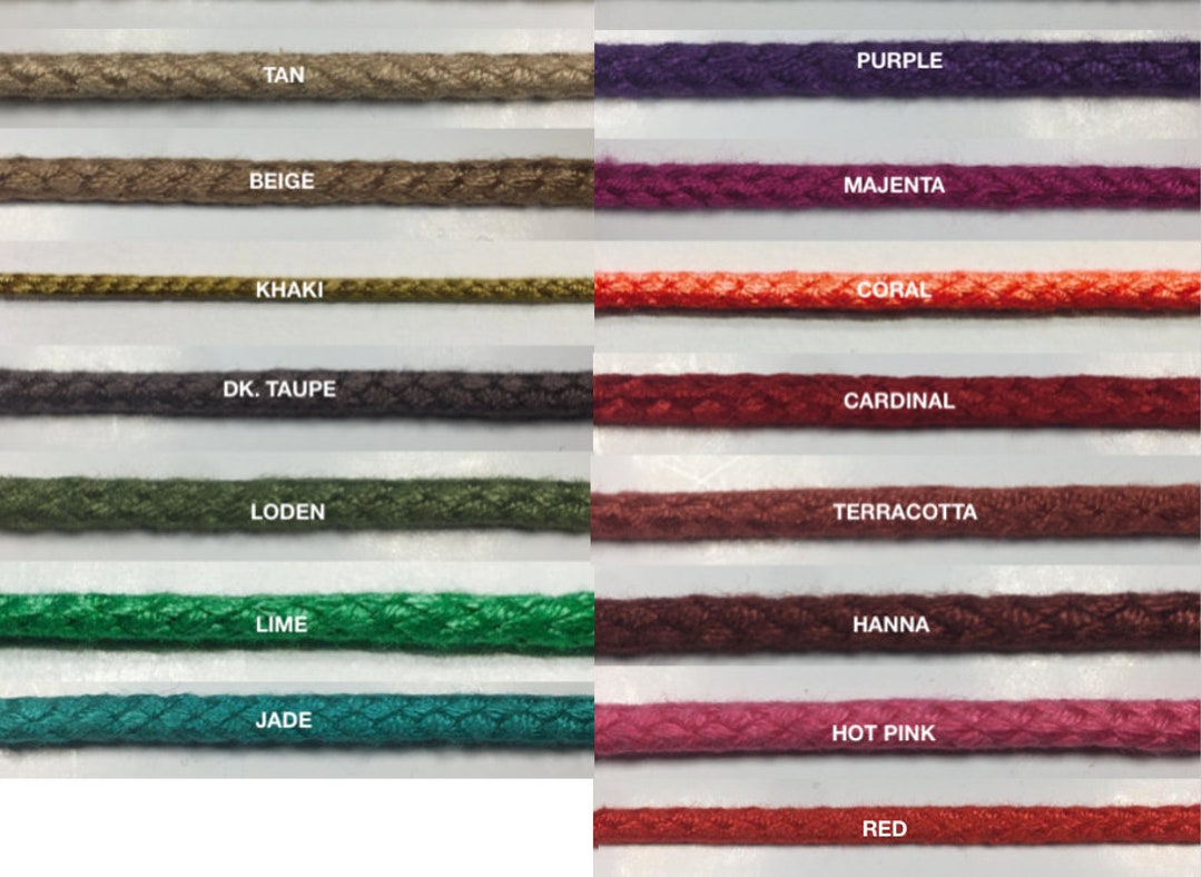 Mercerized Drawstring Cotton Cord Trimming- 12 Continuous Yards- Many ...