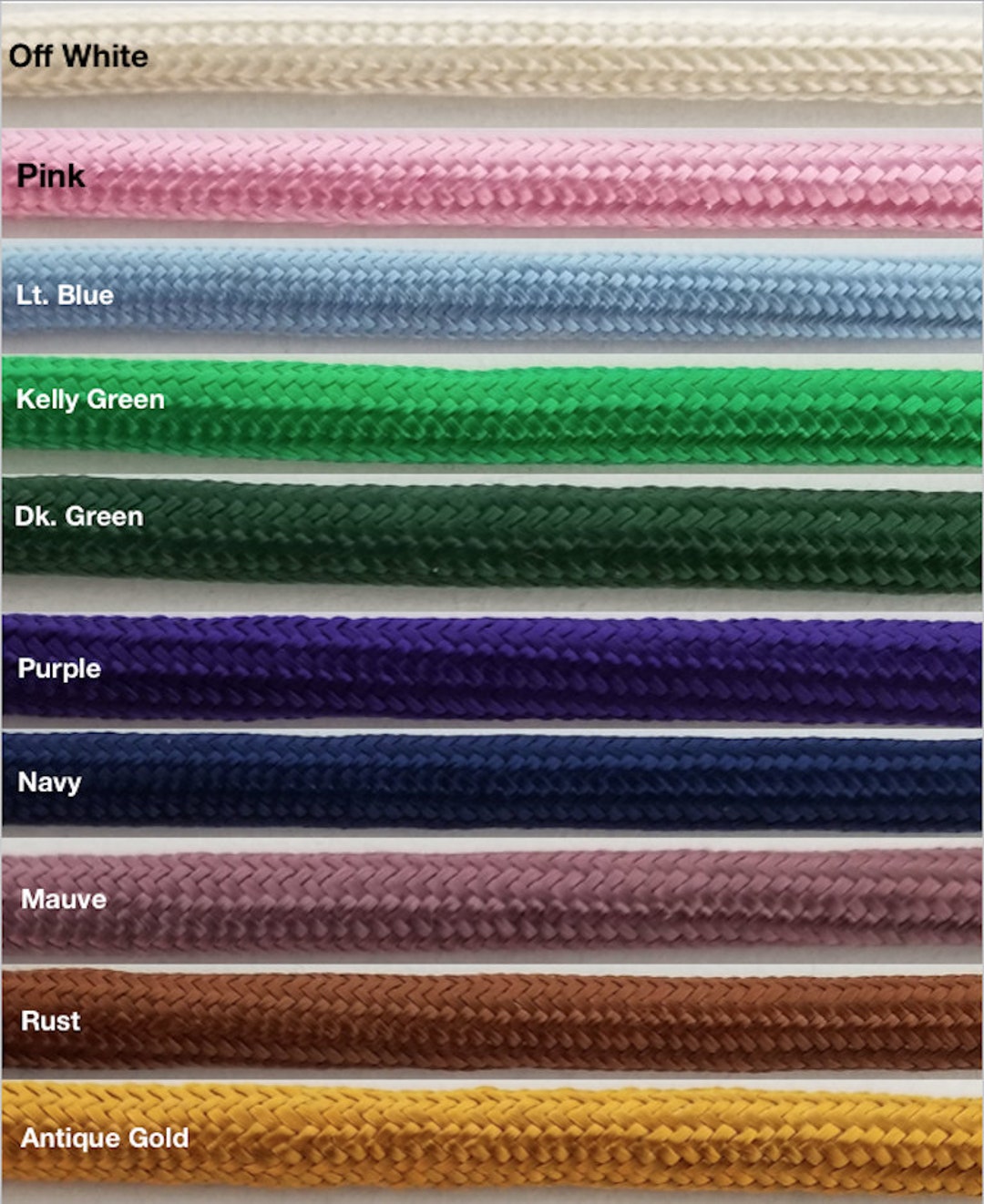 Fine Weave Rayon Jumbo Bolo Cord 1/4" - 9 Yards - Many Colors Available ...