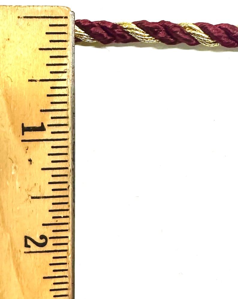 Twist Cord Rope With Metallic Trimming 1/4" - 9 Continuous Yards! - Etsy