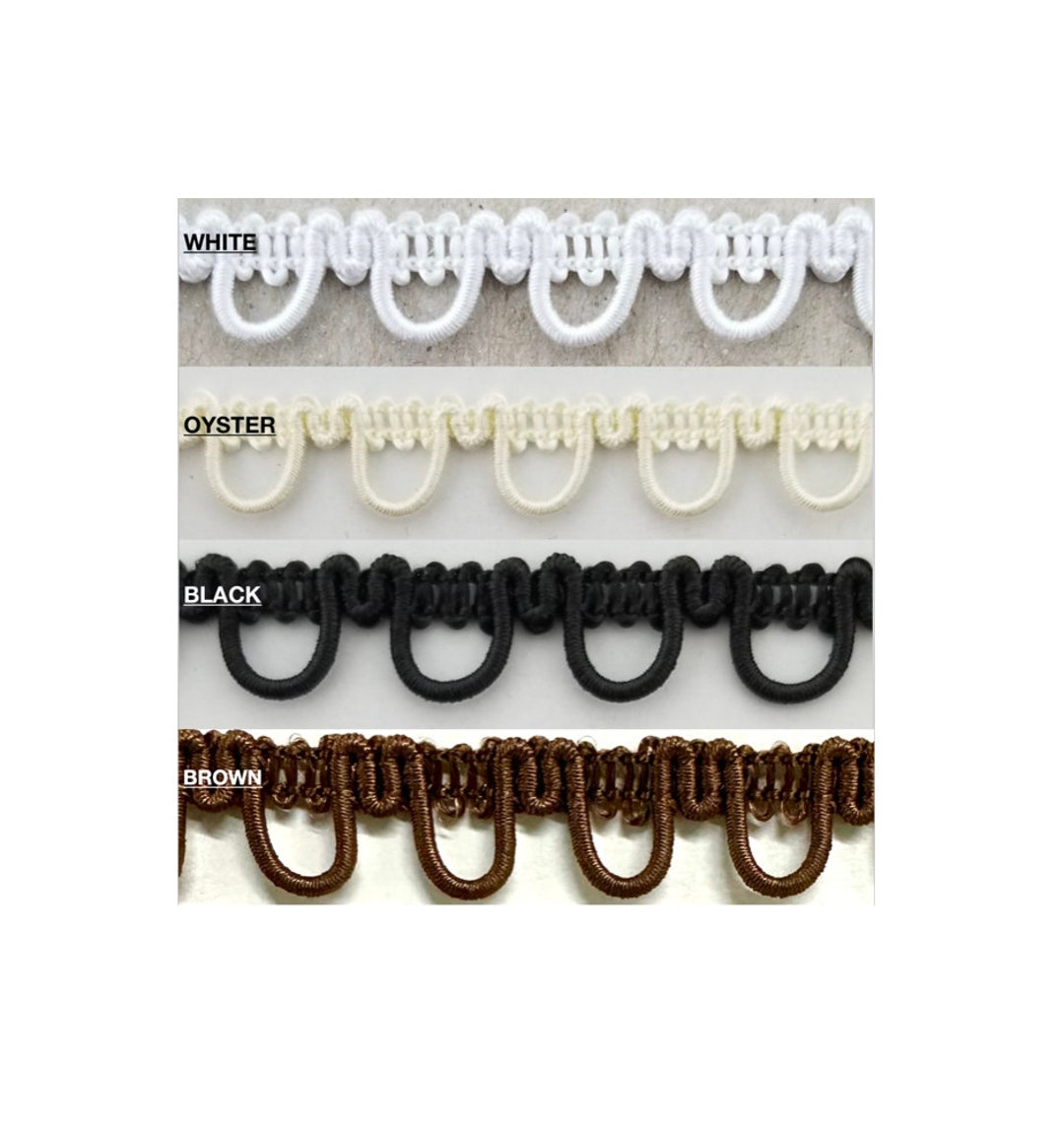 Bridal BUTTON LOOP Elastic Braid Trimming - 12 Yards - Many Colors! - Etsy