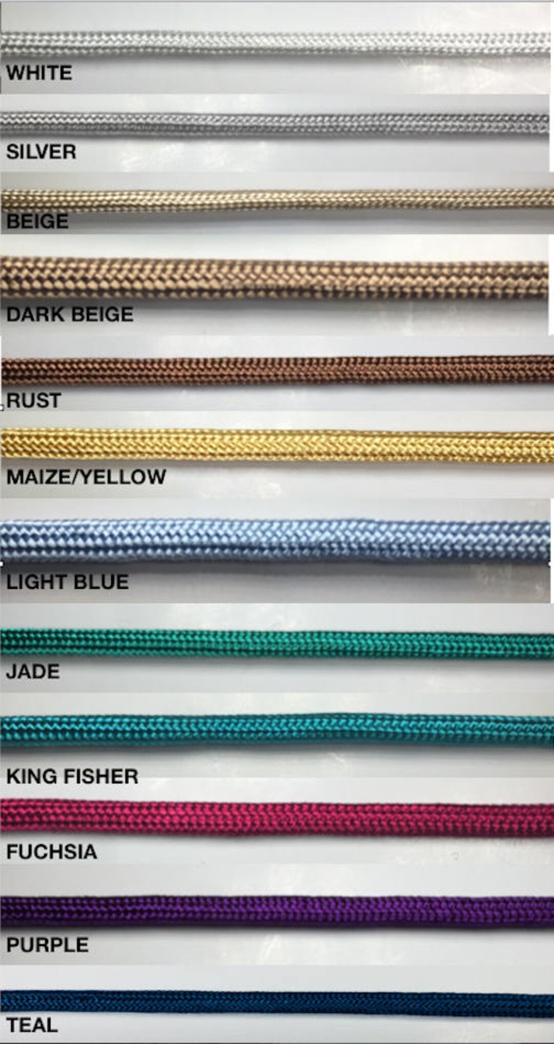 Fine Weave Rayon Cord 1/8" - 15 Yards - Many Colors Available! - Etsy