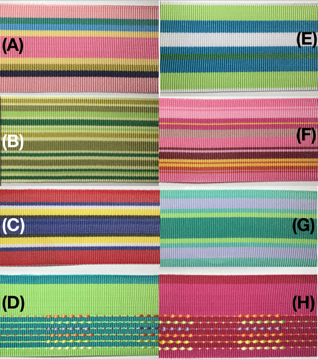 Striped Grosgrain Ribbon 1.5" - Many Styles and Colors! 35 Yards TOTAL ...
