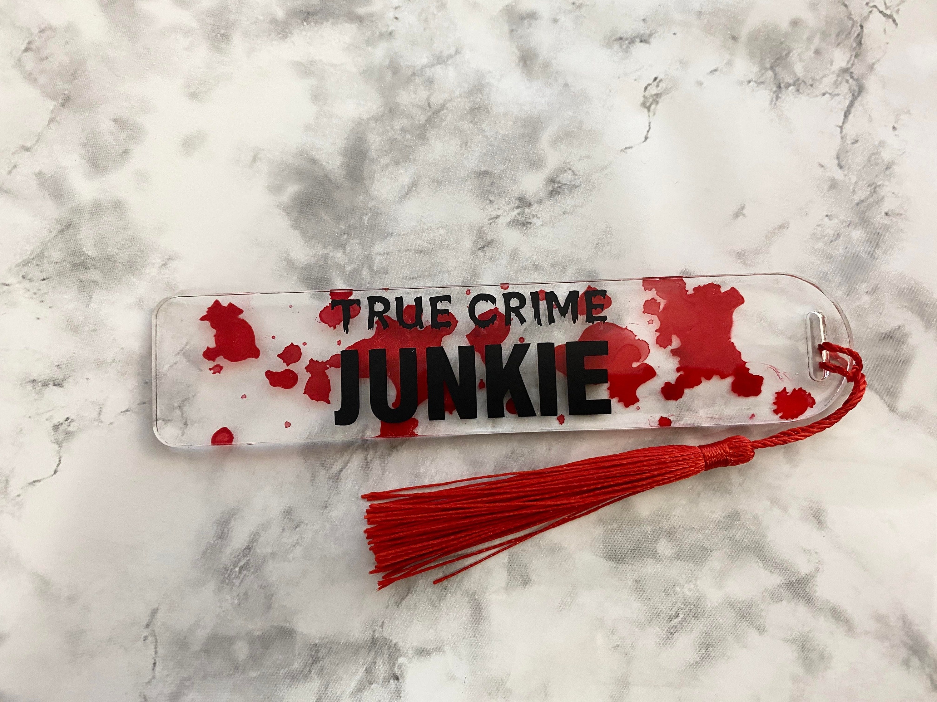 True Crime Themed Acrylic Bookmarks - Etsy