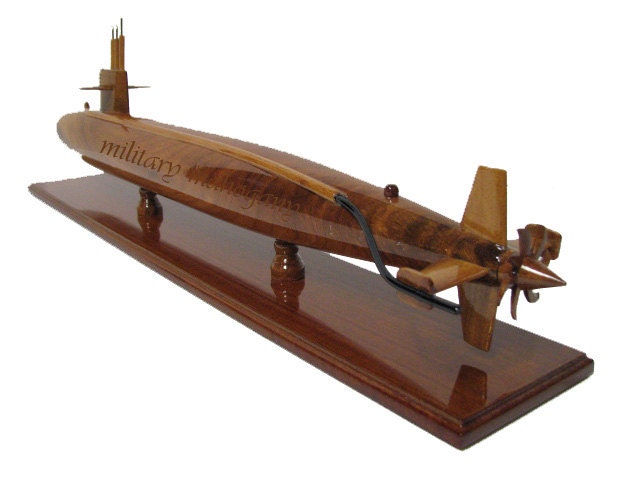 USS Sturgeon SSN 637 Class Navy Nuclear Submarine Sub Wood Wooden Model ...