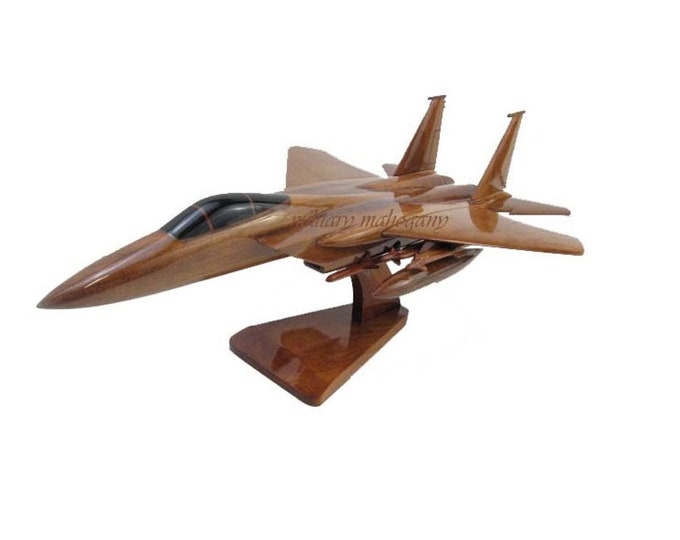 F-15 Eagle Strike USAF Air Force Wood Fighter Jet Military Mahogany ...