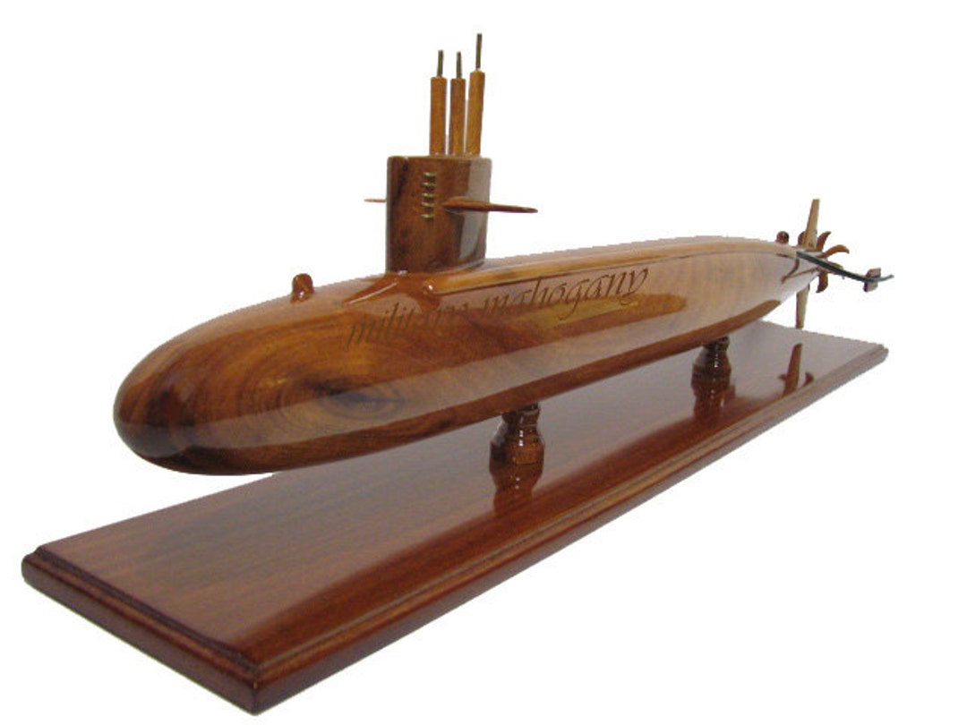 USS Sturgeon SSN 637 Class Navy Nuclear Submarine Sub Wood Wooden Model ...