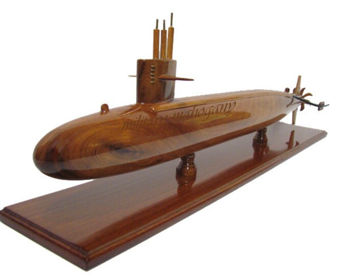 USS Sturgeon SSN 637 Class Navy Nuclear Submarine Sub Wood Wooden Model ...