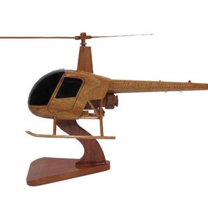 R22 Robinson 22 Helicopter Mahogany Wood Handcrafted Wooden Desk ...