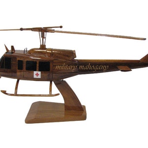 UH-1 Huey Iroquois Dustoff Medevac Vietnam Era Bell Helicopter Mahogany ...
