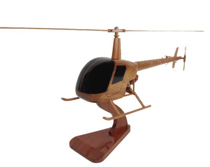 R22 Robinson 22 Helicopter Mahogany Wood Handcrafted Wooden Desk ...