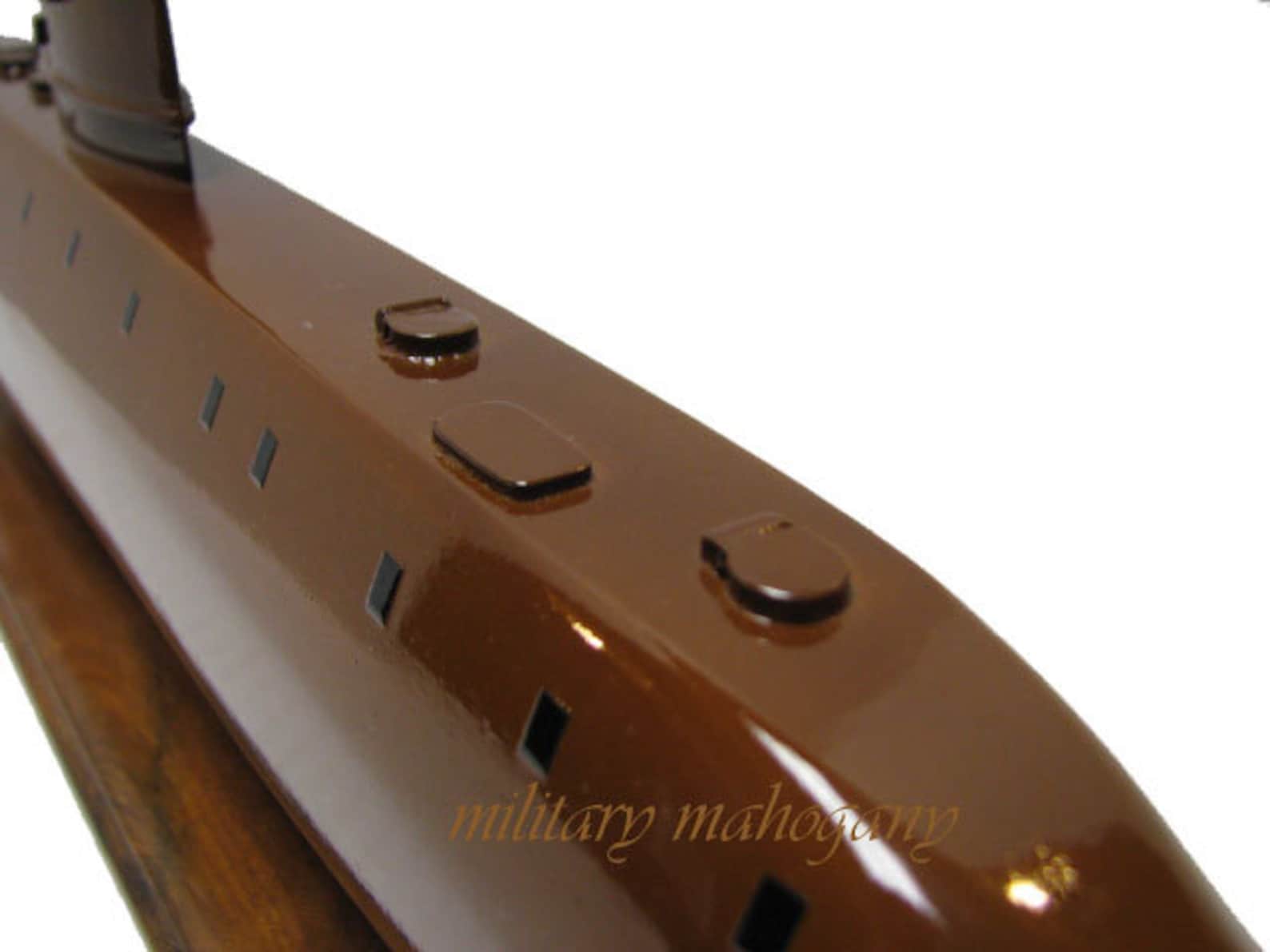 USS Nautilus SSN-571 First Nuclear Submarine Sub Wood Wooden Mahogany ...