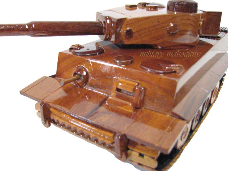Tiger 1 German WWII Panzer Tank Wood Wooden Military Mahogany | Etsy