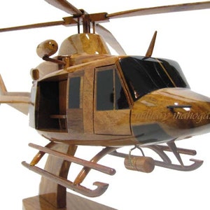 Bell 412 Huey USMC Marine Police EMS DEA Mahogany Wood Handmade Model ...