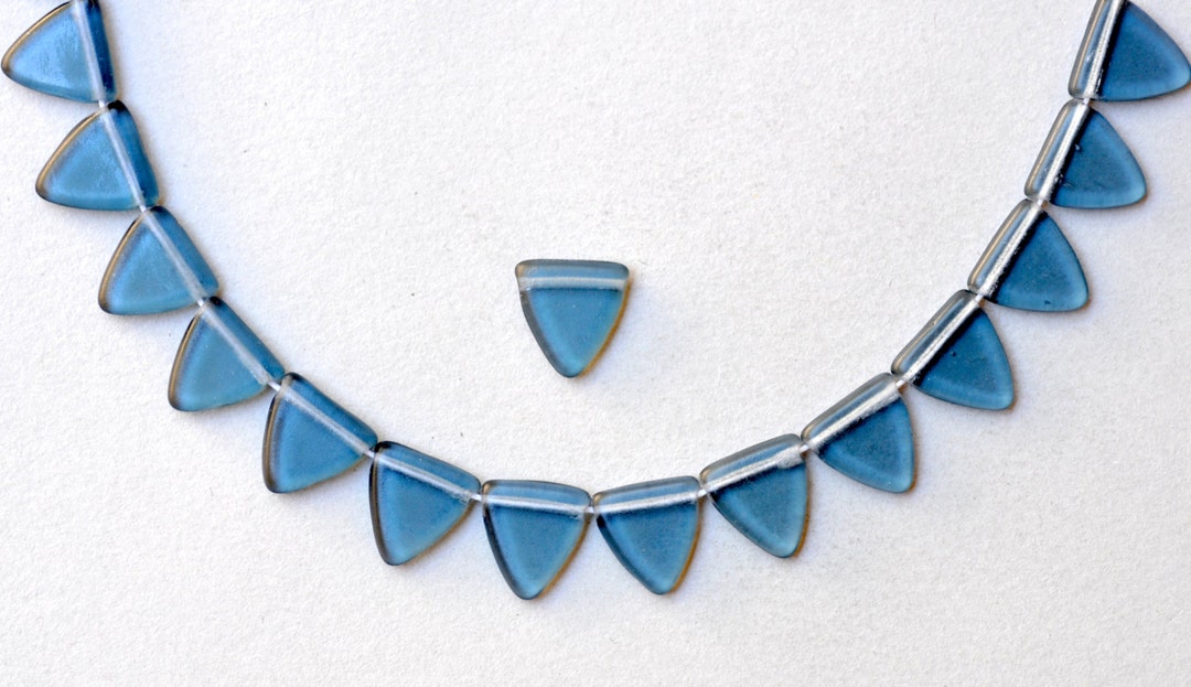 13mm Czech Glass Triangle Beads - Various Matte Colors - Qty 20 or 50 ...