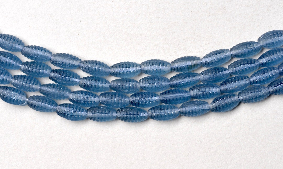Small Textured Czech Glass Beads - Corn on the Cob - Various Colors ...