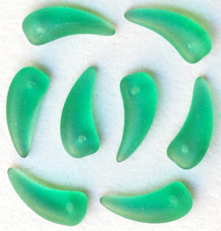 Czech Glass Tooth Beads - Claw Beads - 6mm X 16mm - Various Colors ...
