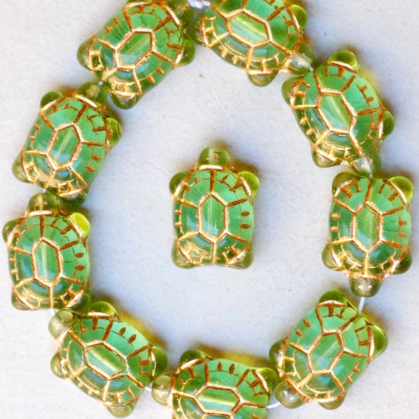 Tortoise Glass Beads - Etsy