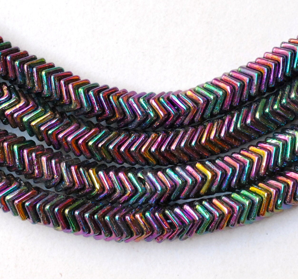 Interlocking Snake Beads - Czech Glass Beads - 10mm X 4mm - Various ...