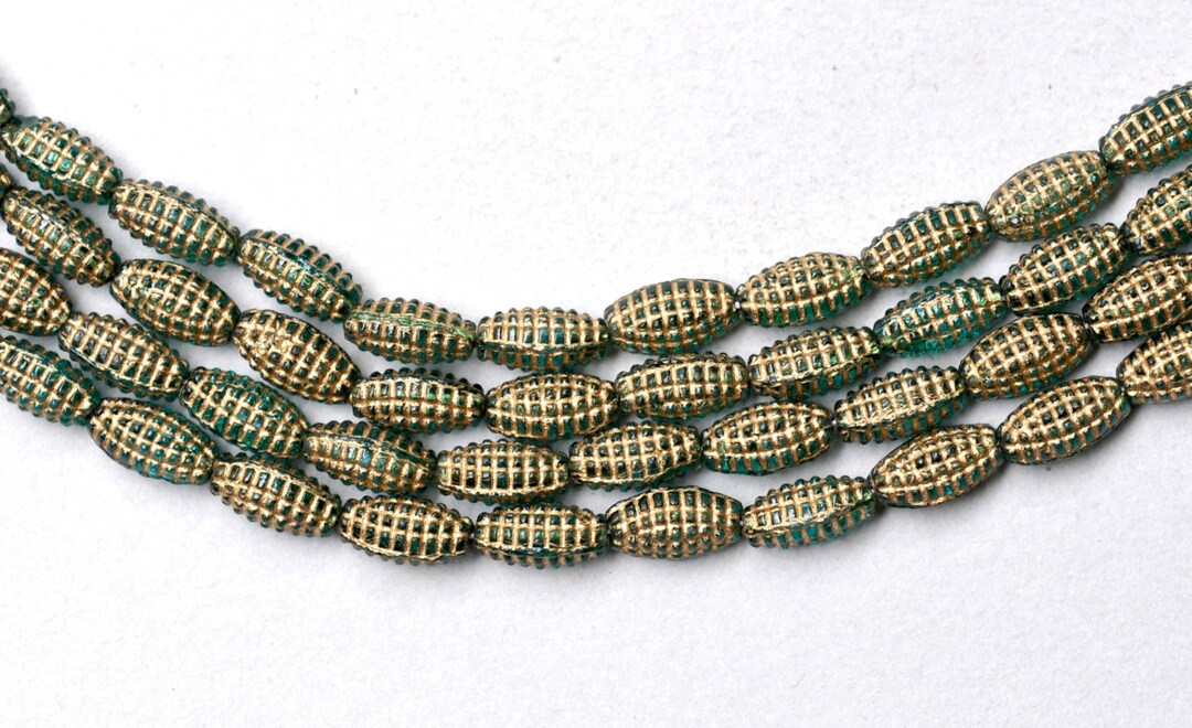 Small Czech Glass Beads - Corn on the Cob - Various Colors - 10mm X 5mm ...