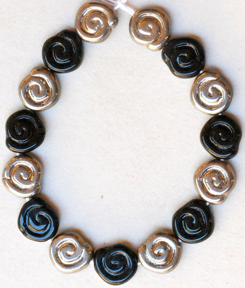 Snail Shell Bead - Czech Glass Beads - 12mm X11mm - Various Colors ...