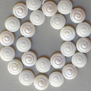 13mm Snail Shell Bead - Czech Glass Beads - Various Azuro or AB Colors ...