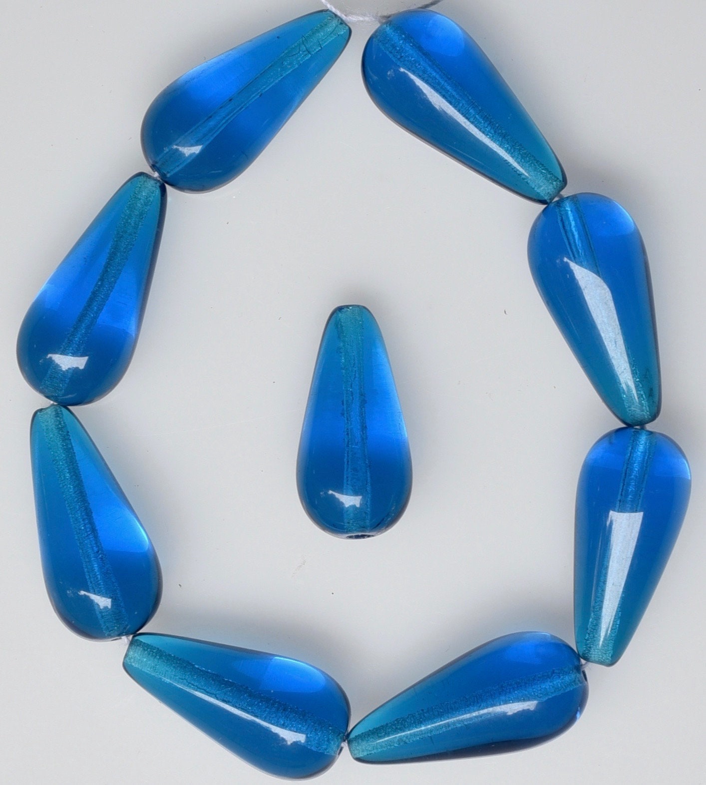 Large Teardrop Bead with Vertical Hole Czech Glass Teardrop | Etsy